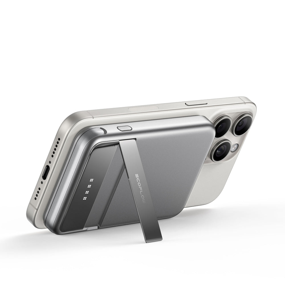 EcoFlow RAPID MagSafe Powerbank silber – Schnelles kabelloses Laden