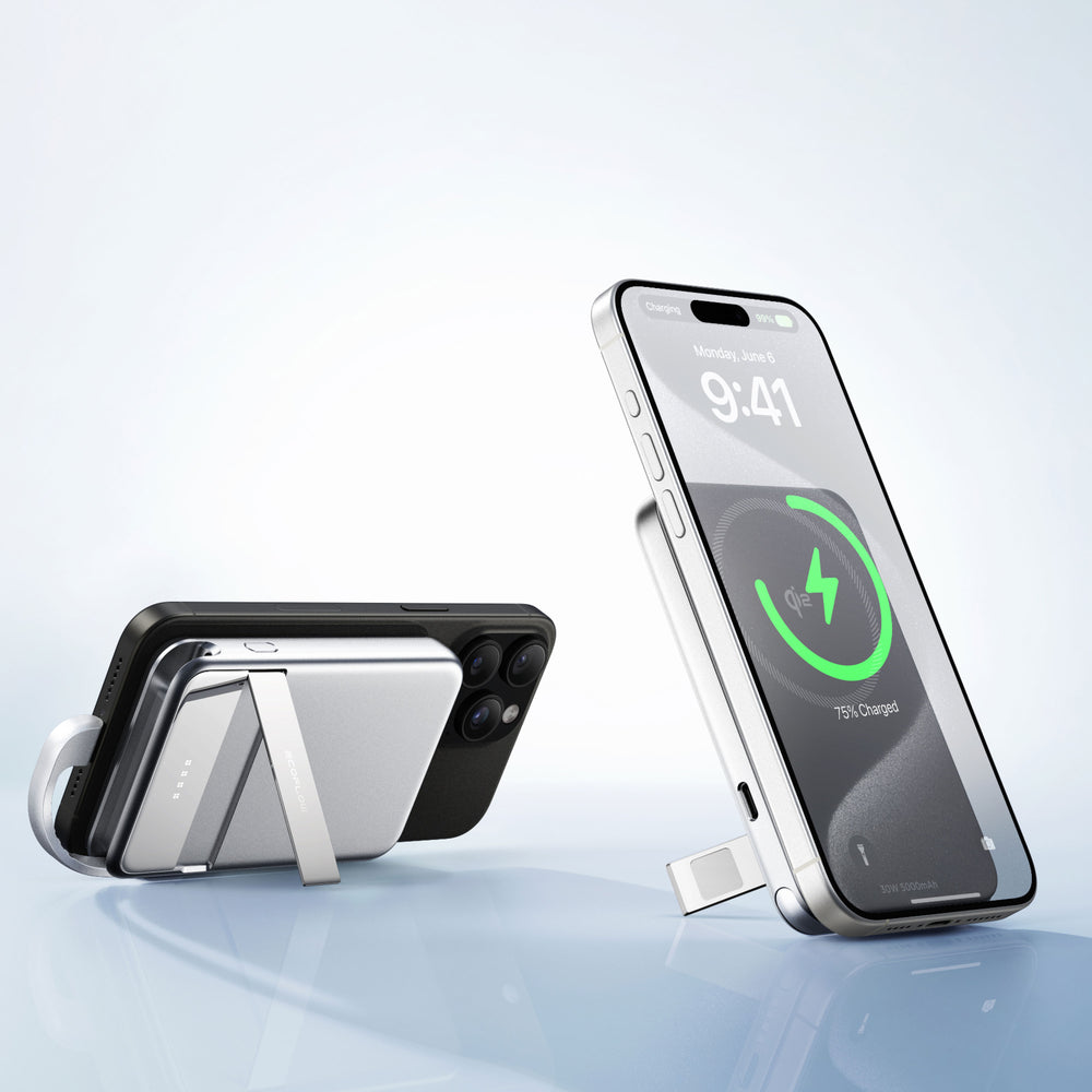 EcoFlow RAPID MagSafe Powerbank silber – Schnelles kabelloses Laden